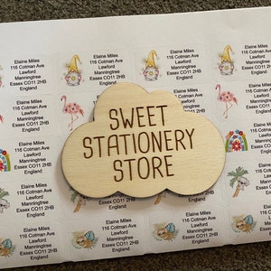 40 Personalised Address Labels, Summer Mix - Folded for Postage - Etsy UK