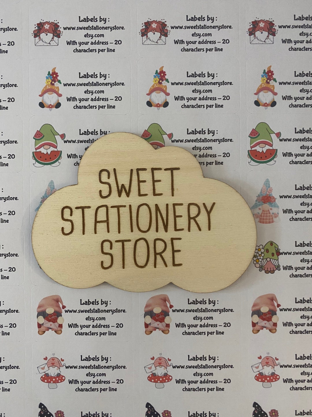 Gnome Mix 2 Personalised Address Labels Folded for Posting - Etsy
