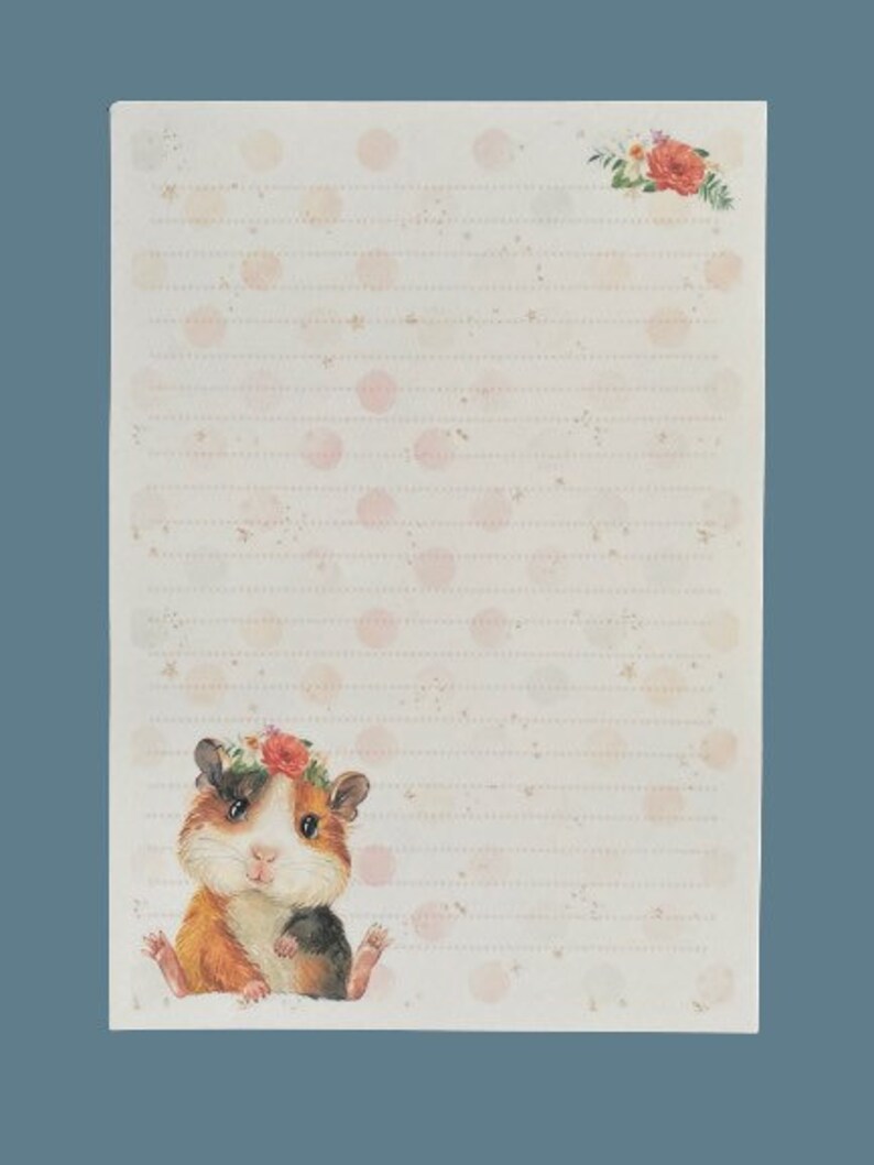 Guinea Pig Stationery Letter Writing Paper & Stickers Set - Etsy