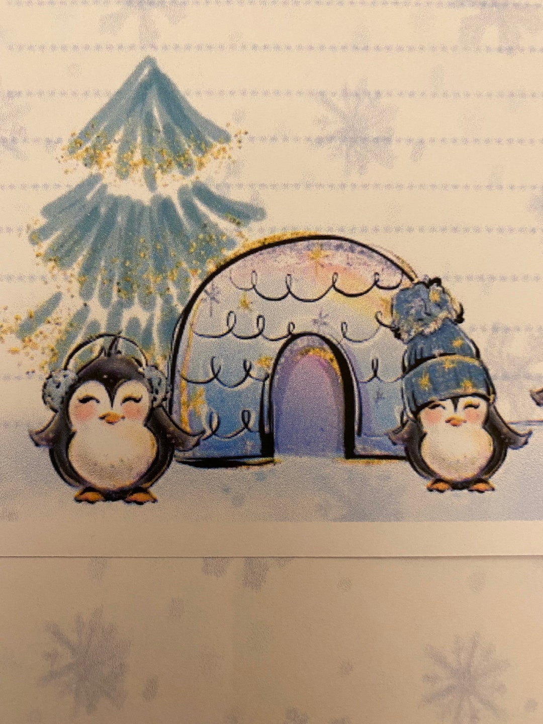 Penguin Stationery Letter Writing Paper and Set of Stickers - Etsy