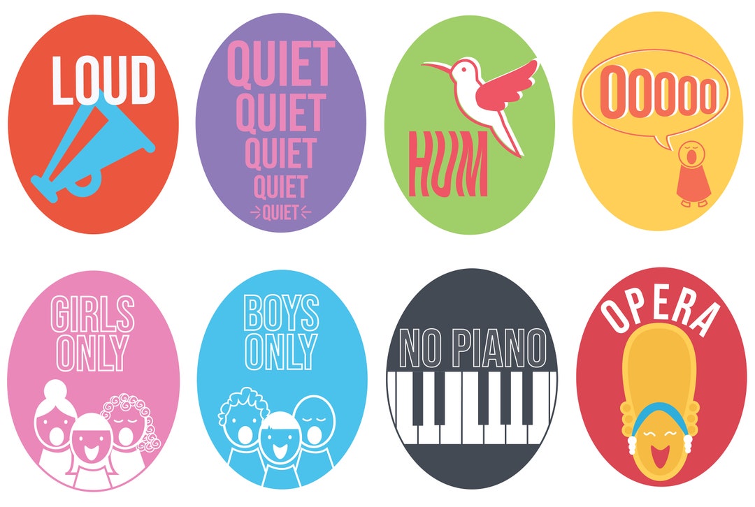 Singing Time 'how to Sing' Signs - Etsy