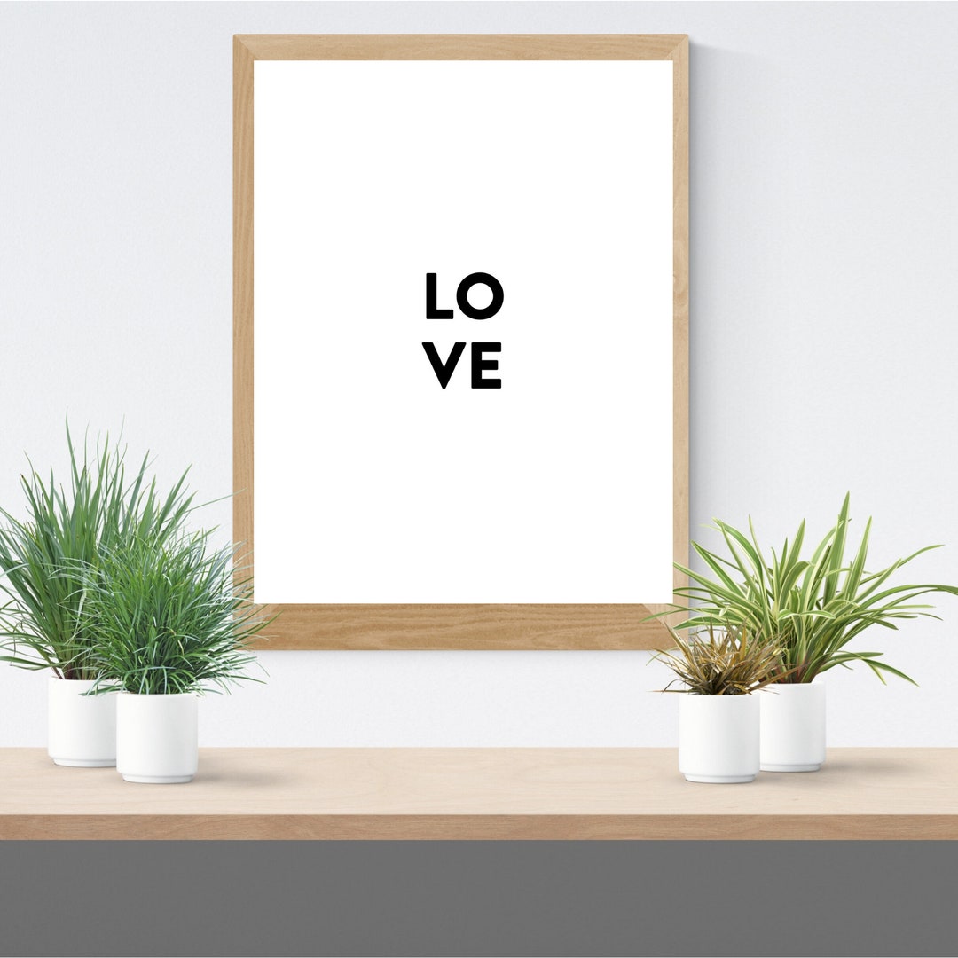 LOVE Printable. Interior Design Love Print. LOVE Digital Print. Print ...