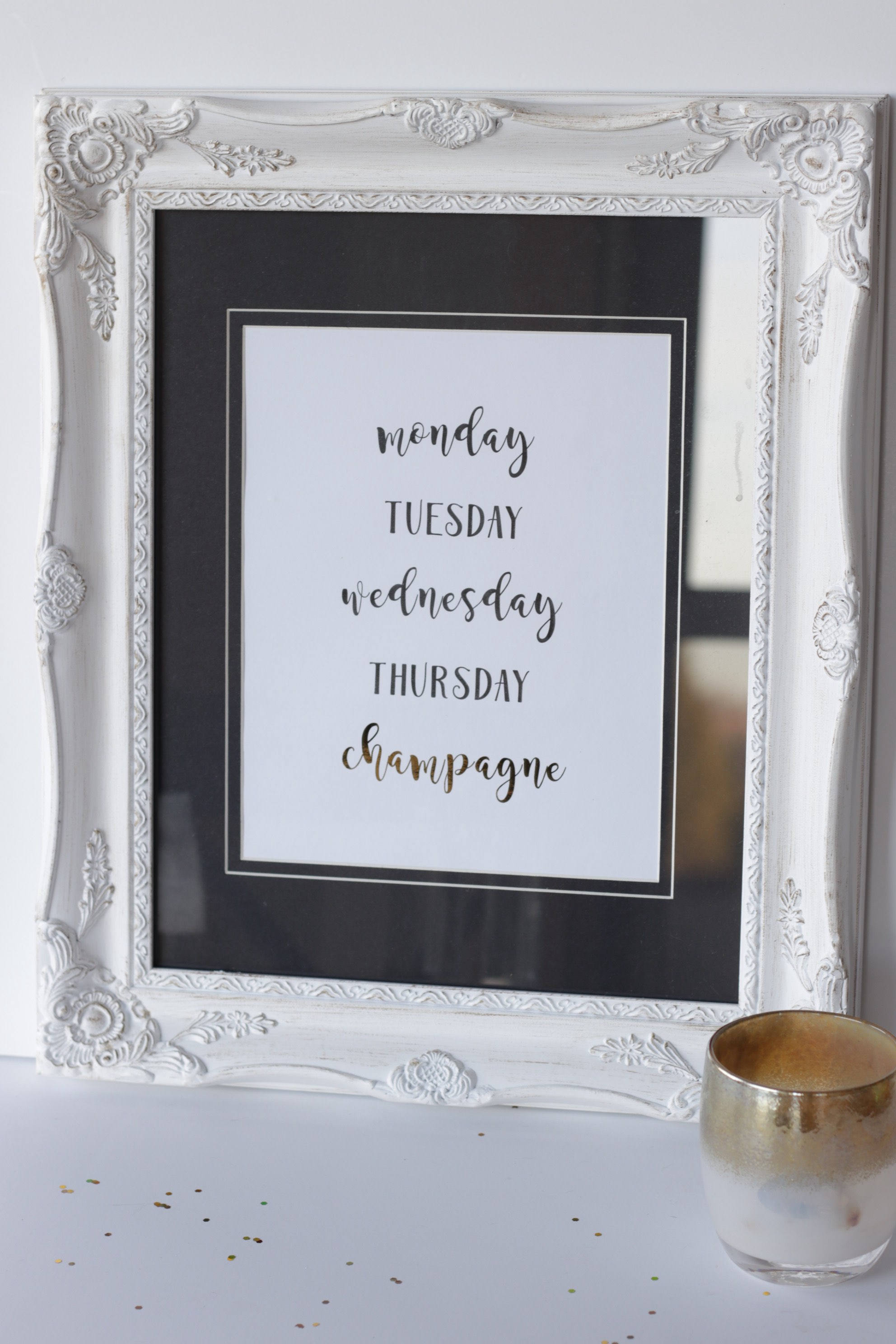 Champagne Print, Champagne Printable, Champagne Digital Print, Days of ...