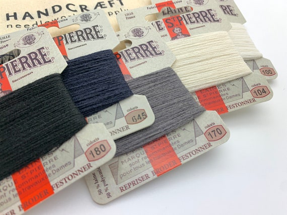 Home & Living darning needles wool blend floss and sewing box Mending ...