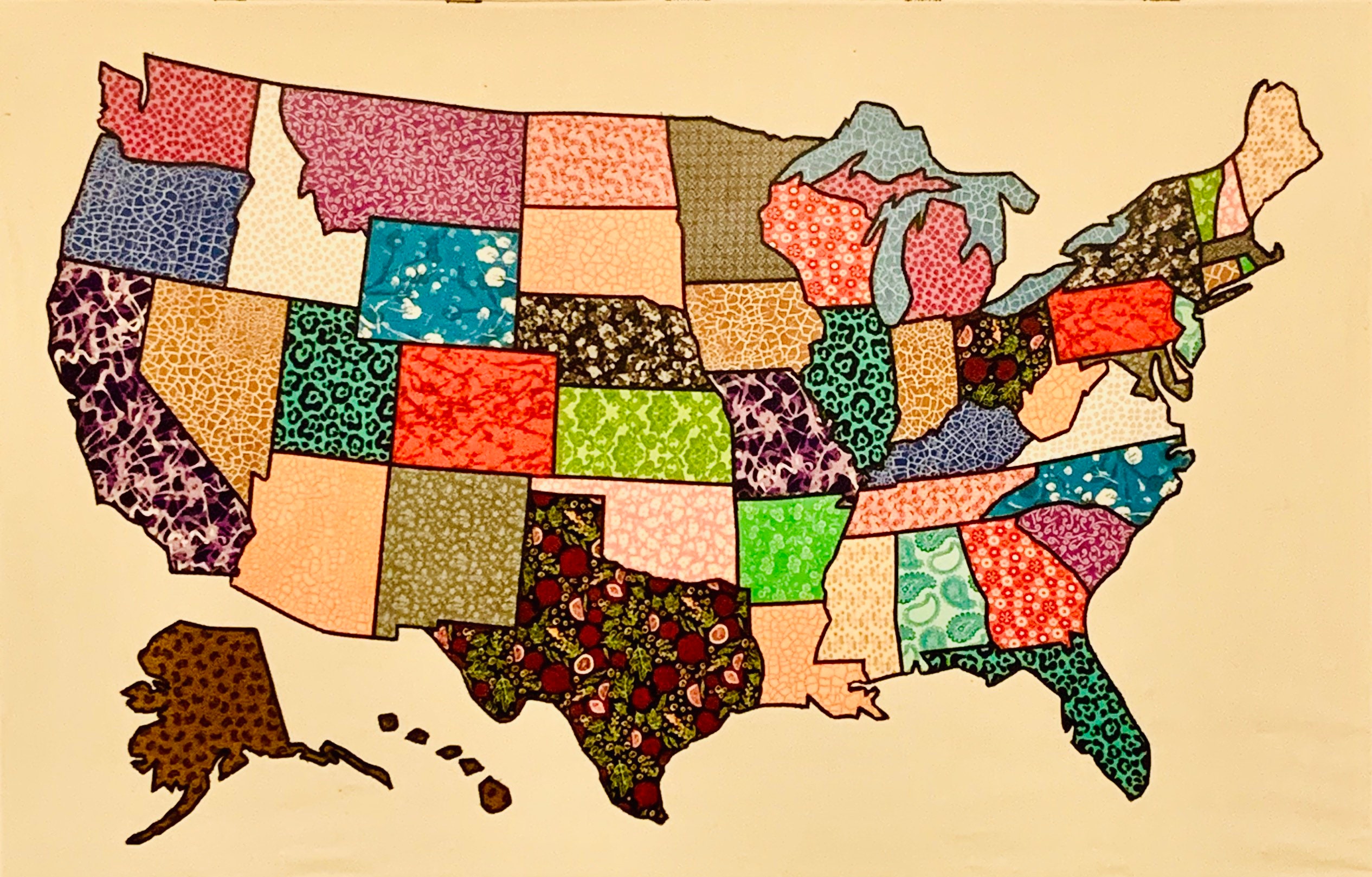 USA Fabric Map PDF Pattern Digital Tutorial with Clear Photos | Etsy