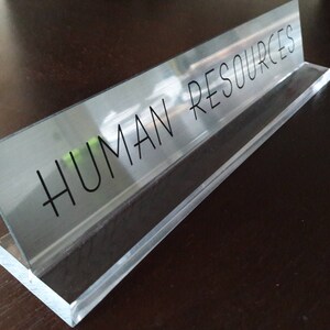 Personalized Desk Plate With Clear Base 2" X 10", Custom Engraved Desk ...