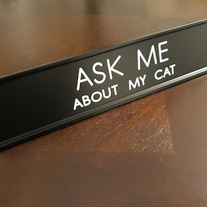 Engraved Name Plate With Black Desk Holder 2" X 10", Custom Name Plate ...