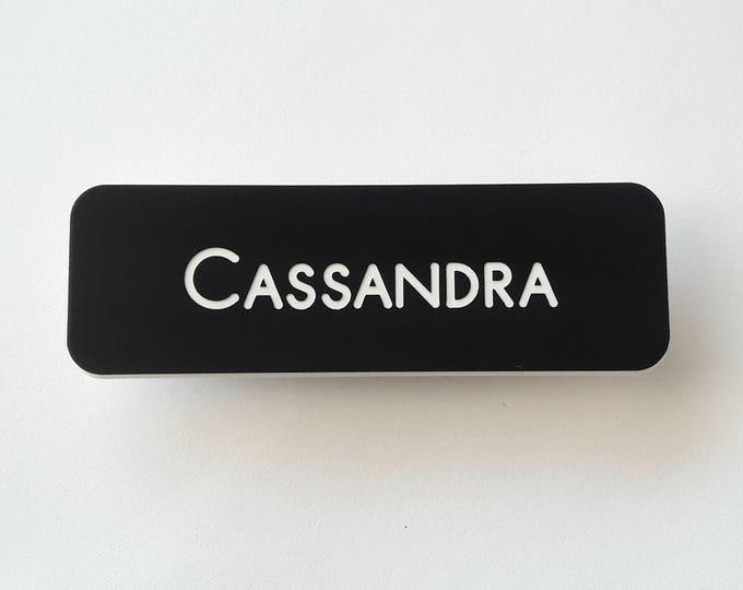 Engraved Magnetic Name Badge 1" X 3", Personalized Name Tags, Magnetic ...