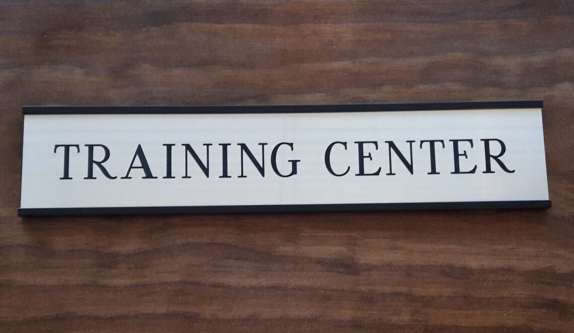 Custom Engraved Name Plate With Black Metal Wall Bracket - Etsy