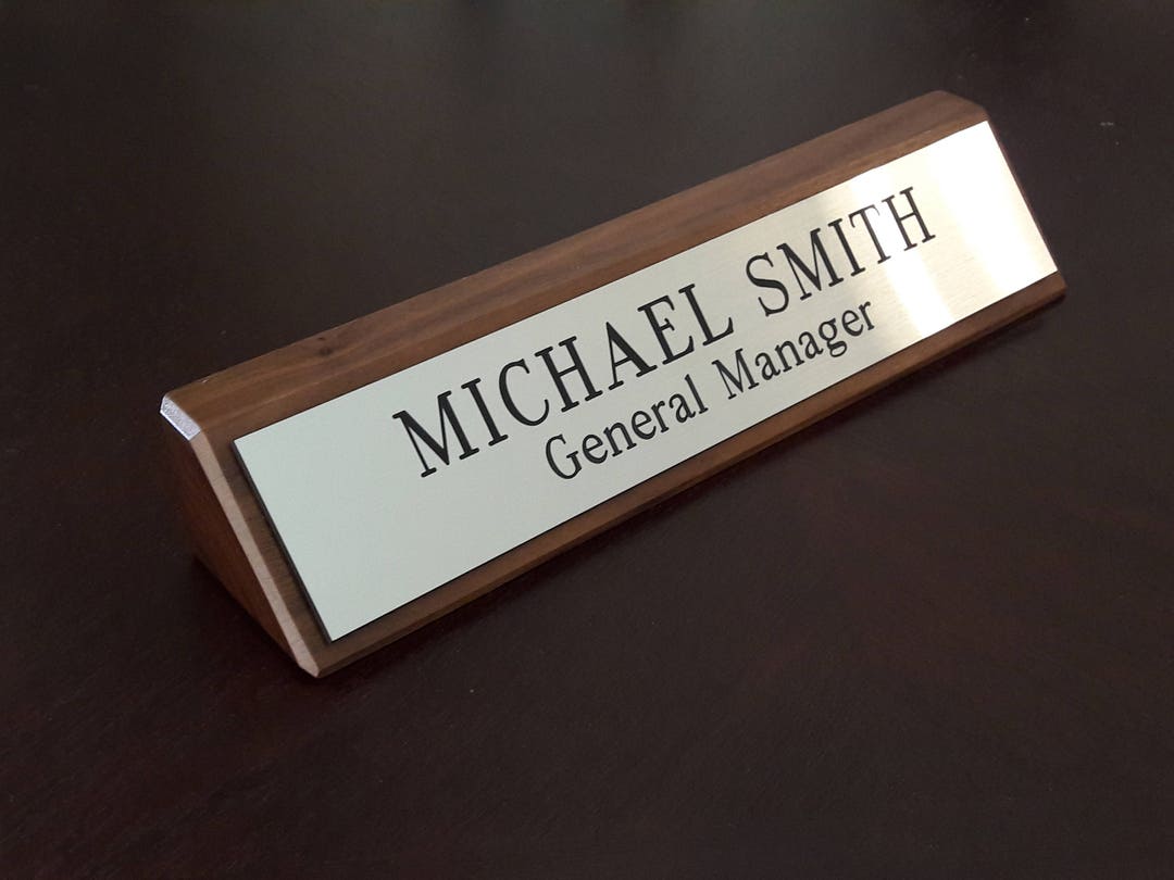 Personalized Desk Wedge 10.5 Width Genuine Walnut - Etsy