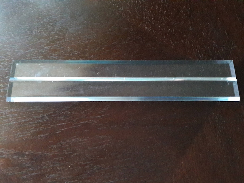 Personalized Desk Plate With Clear Base 2" X 10", Custom Engraved Desk ...