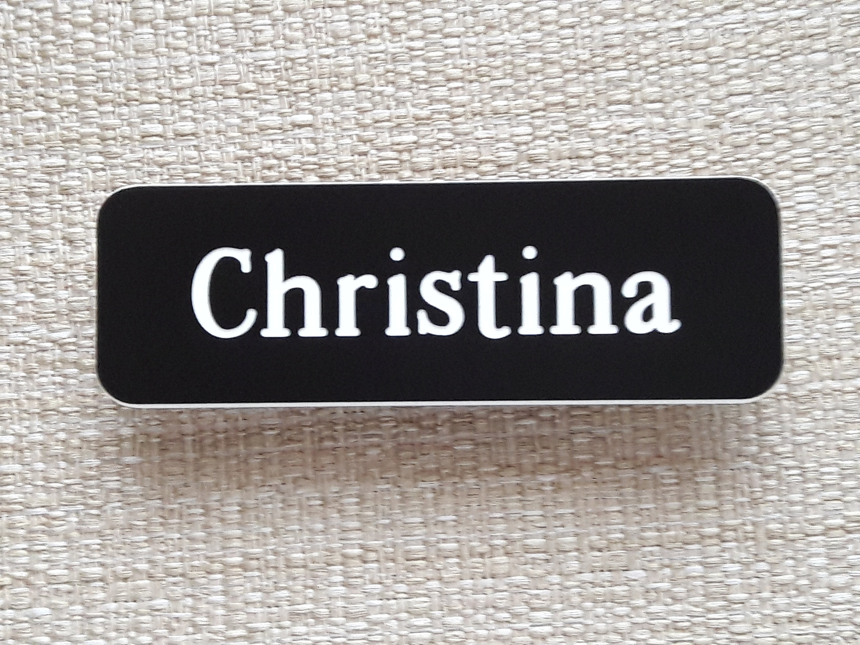 Engraved Magnetic Name Badge 1" X 3", Personalized Name Tags, Magnetic ...