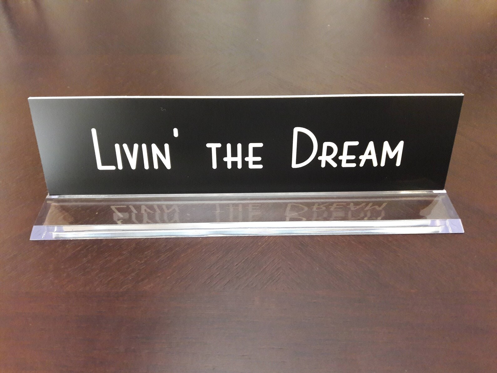 Personalized Desk Plate with Clear Base 2 x 8 | Etsy