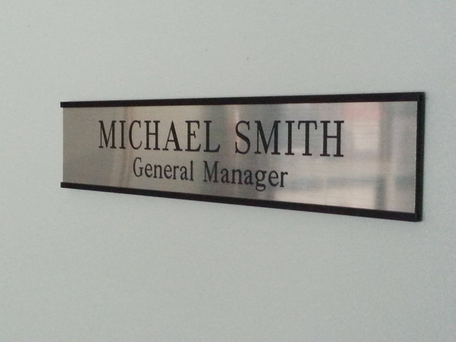 Custom Engraved Name Plate With Black Metal Wall Bracket - Etsy