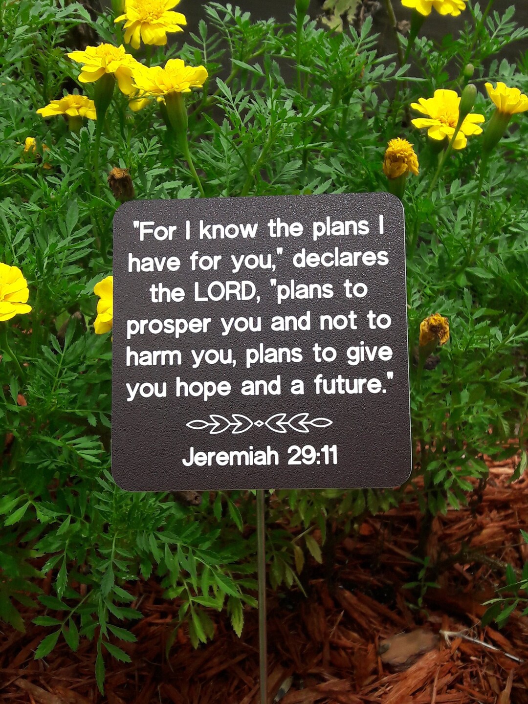 Custom Engraved Garden Sign With Stake, Outdoor Garden Signs, Engraved ...