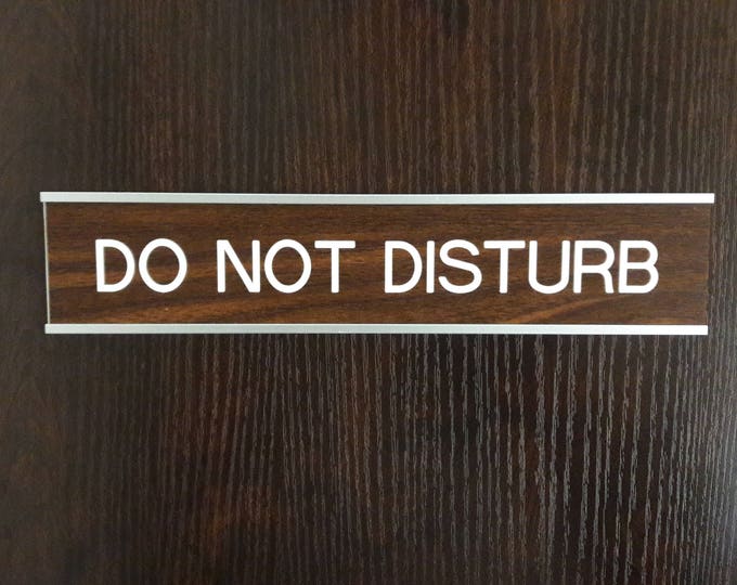 Engraved Office Door Sign 2" X 10", Door or Wall Sign With Brushed ...