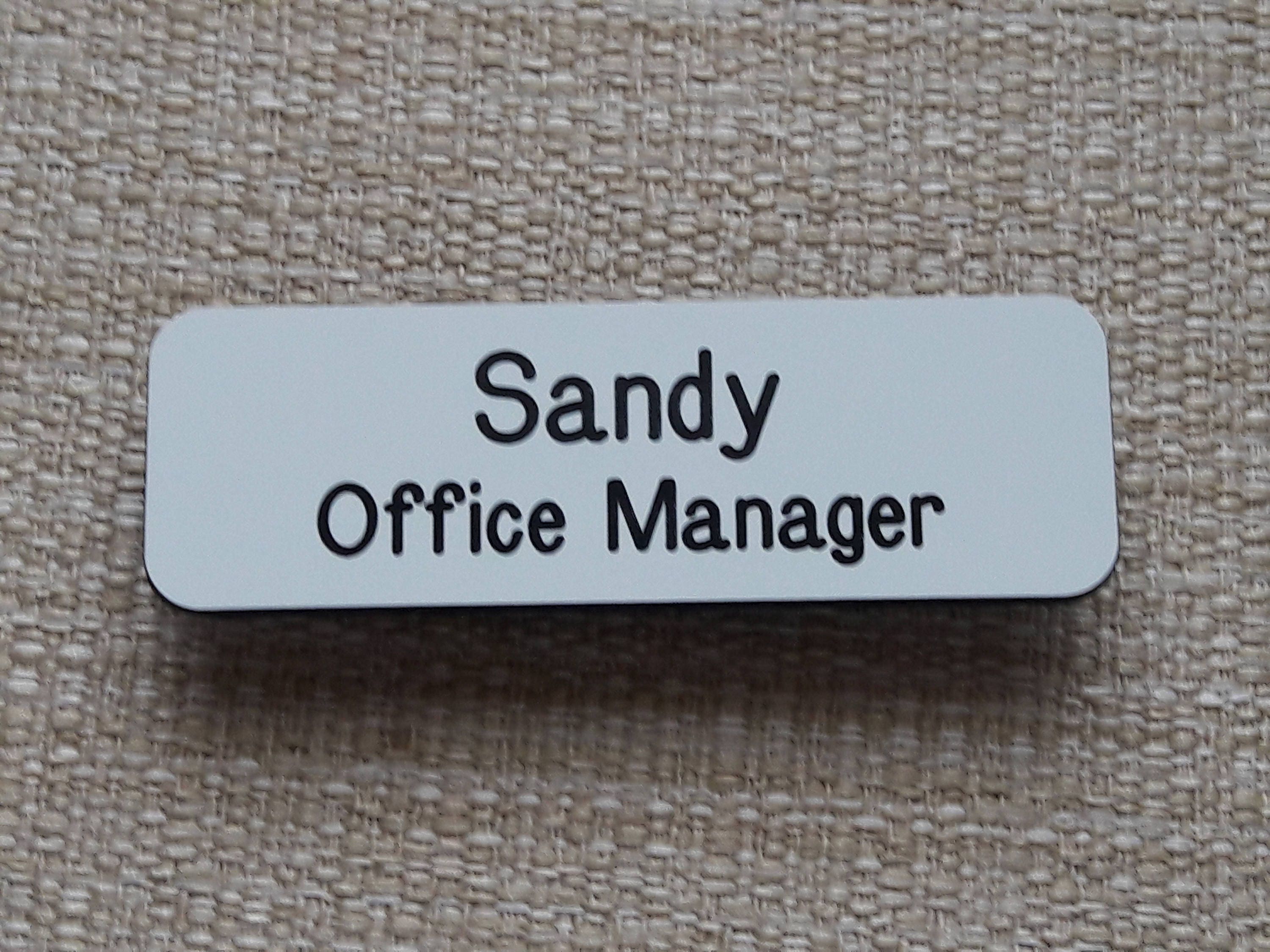 Engraved Magnetic Name Badge 1" X 3", Personalized Name Tags, Magnetic ...