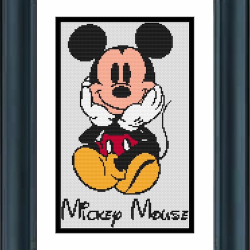 Mickey Mouse Cross Stitch Pattern Cross Stitch Heroes Kids - Etsy