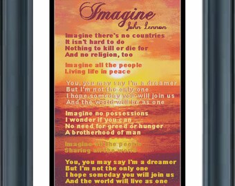 Imagine John Lennon Cross Stitch Pattern - Etsy