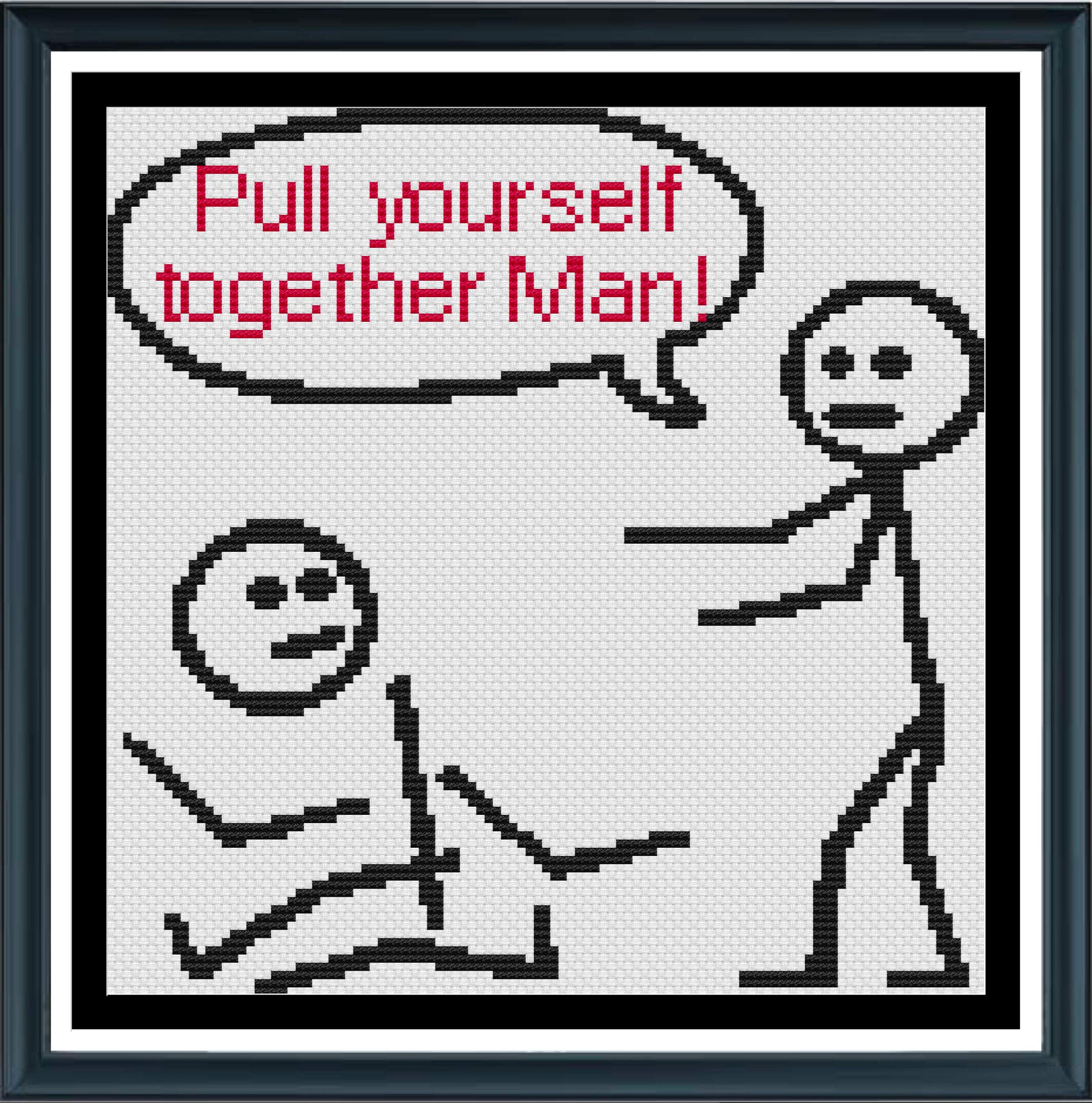 Stick Figure Pull Yourself Together Man - Etsy
