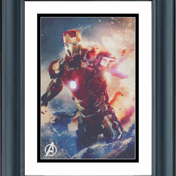 Ironman Cross Stitch - Etsy