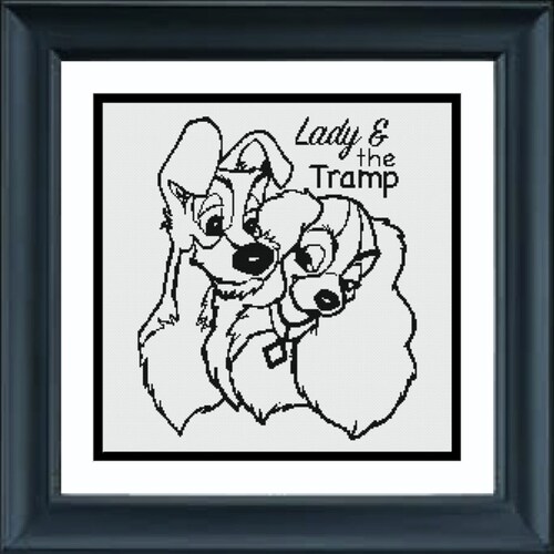 Lady and the Tramp Cross Stitch Pattern DIY Lady Cross Stitch - Etsy