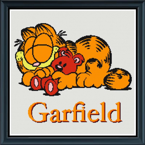 Garfield Cross Stitch - Etsy