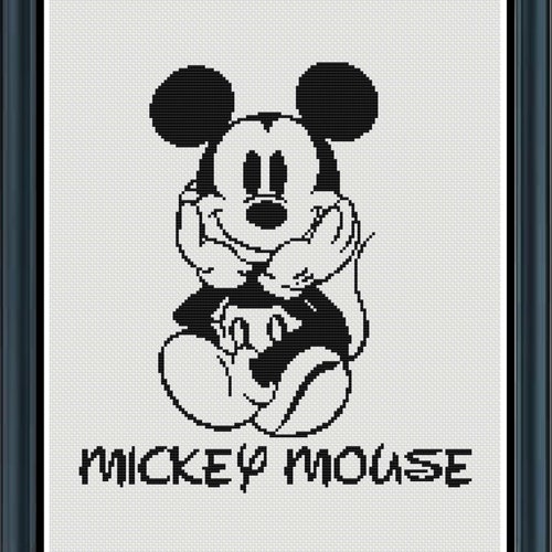 Mickey Mouse Cross Stitch Pattern Cross Stitch Heroes Kids - Etsy