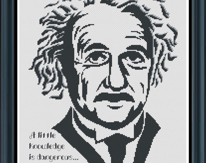 Albert Einstein Portrait Cross Stitch Pattern PDF EASY Chart With One ...