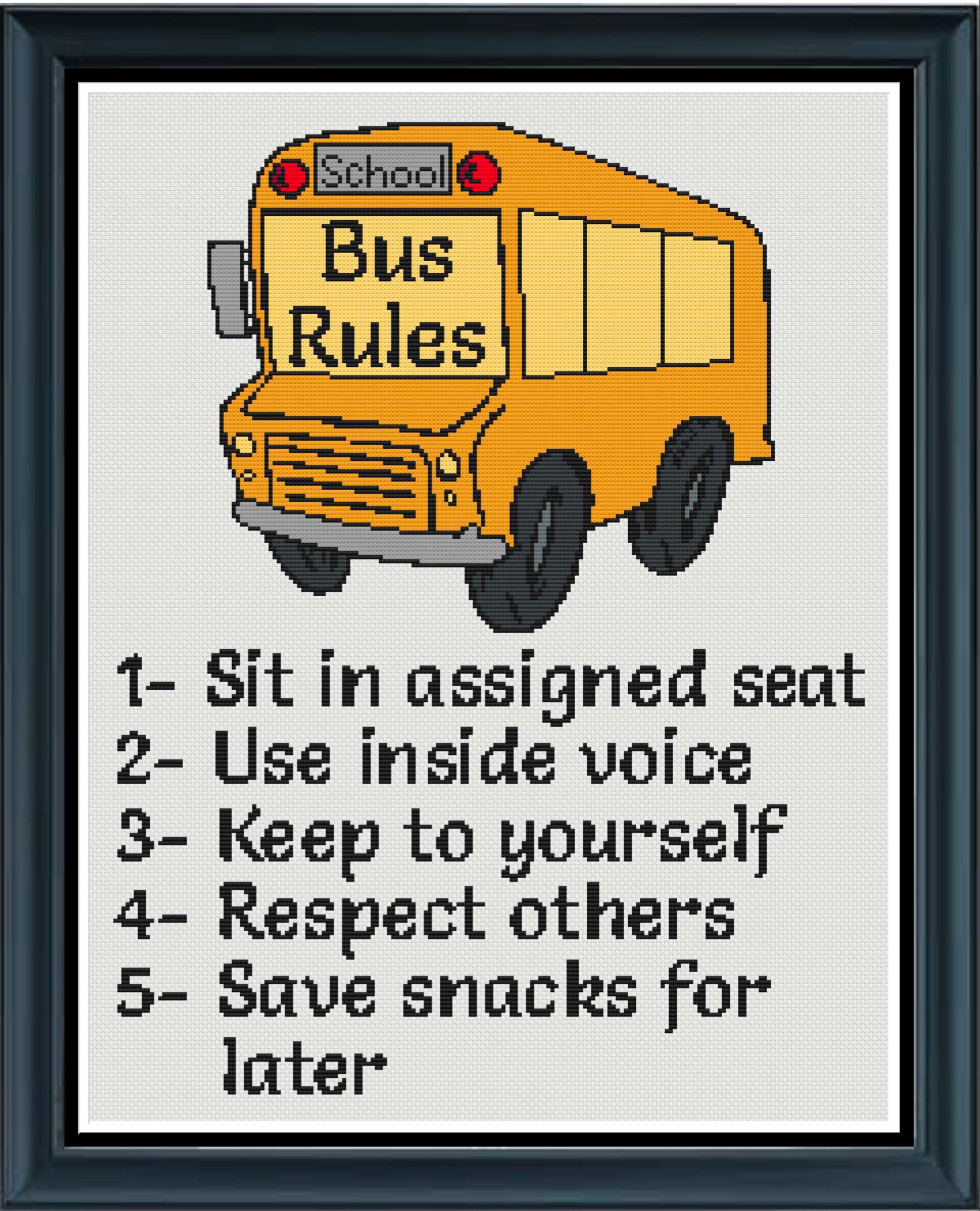 School Bus Rules Etsy School Bus Rules Etsy