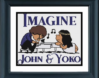 Imagine John Lennon Cross Stitch Pattern - Etsy