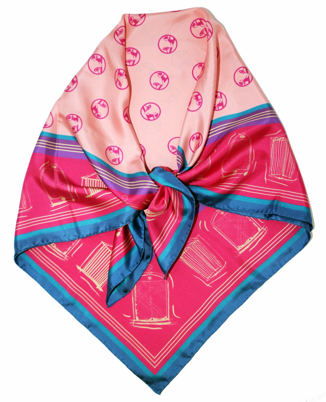 Girls and Grilles Silk Twill Car Scarf, Ruby - Etsy