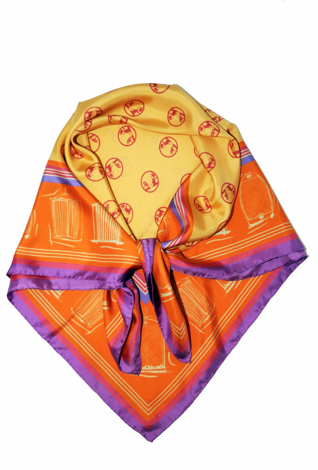 Girls and Grilles Silk Twill Car Scarf, Topaz - Etsy