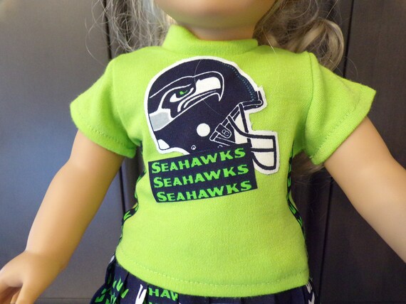 18 doll Seattle Seahawks green helmet cheer outfit | Etsy