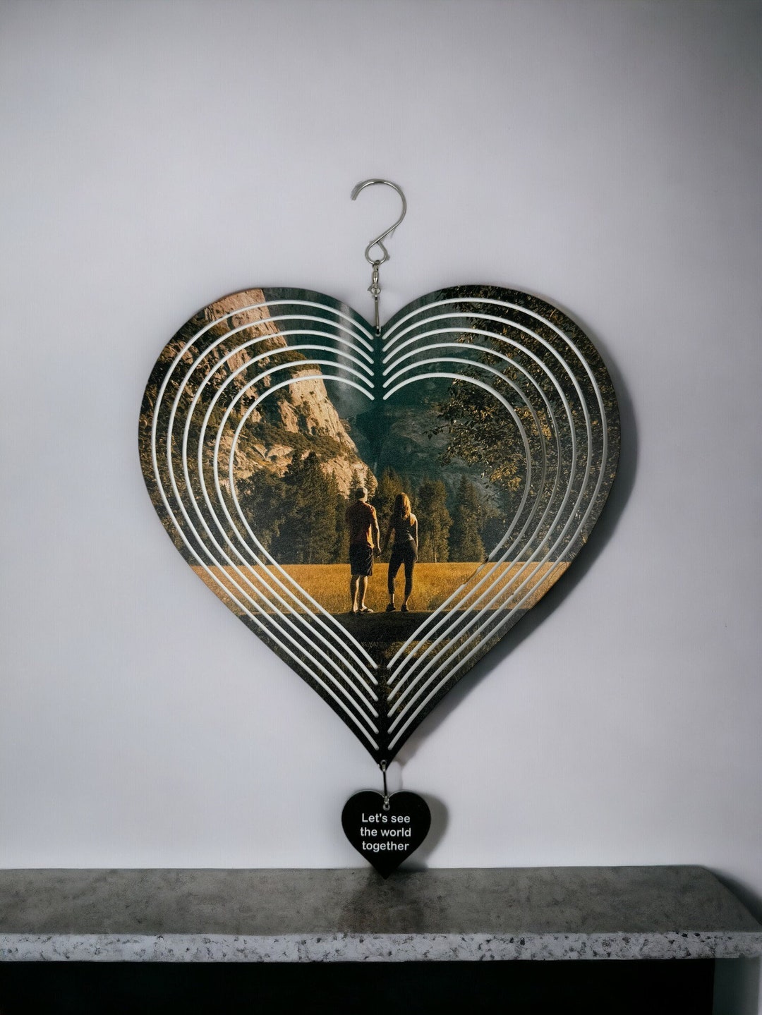 Personalized Wind Spinner Heart, Customized Gift, Photo Wind Spinner,10 ...