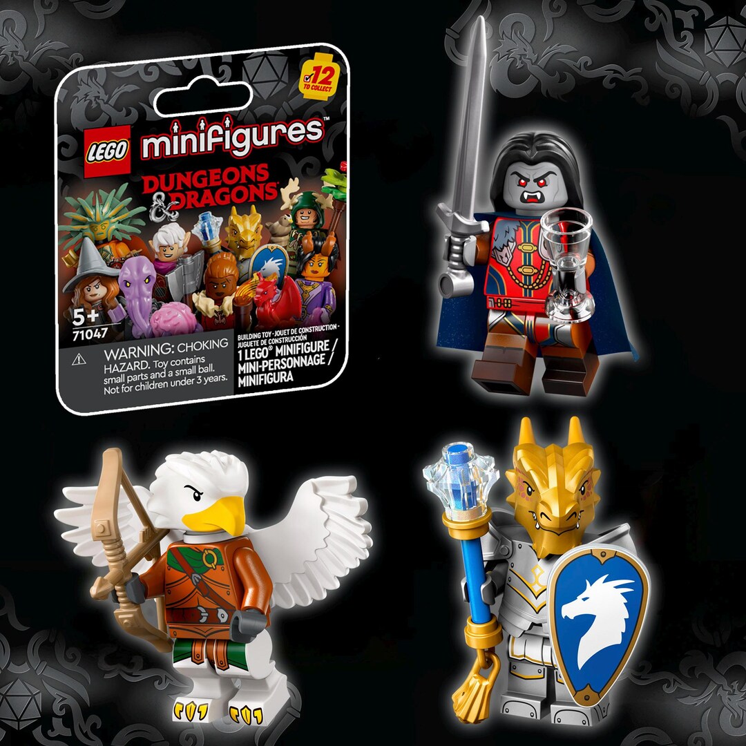 3 Lego Kinght Minifigures Dungeons and Dragons 71047 Collectible ...