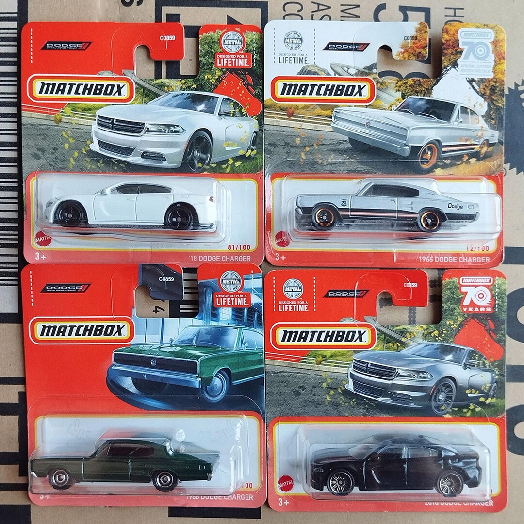 Set of 4 Matchbox Dodge Charger Fast and Furious Diecast 1/64 Scale ...