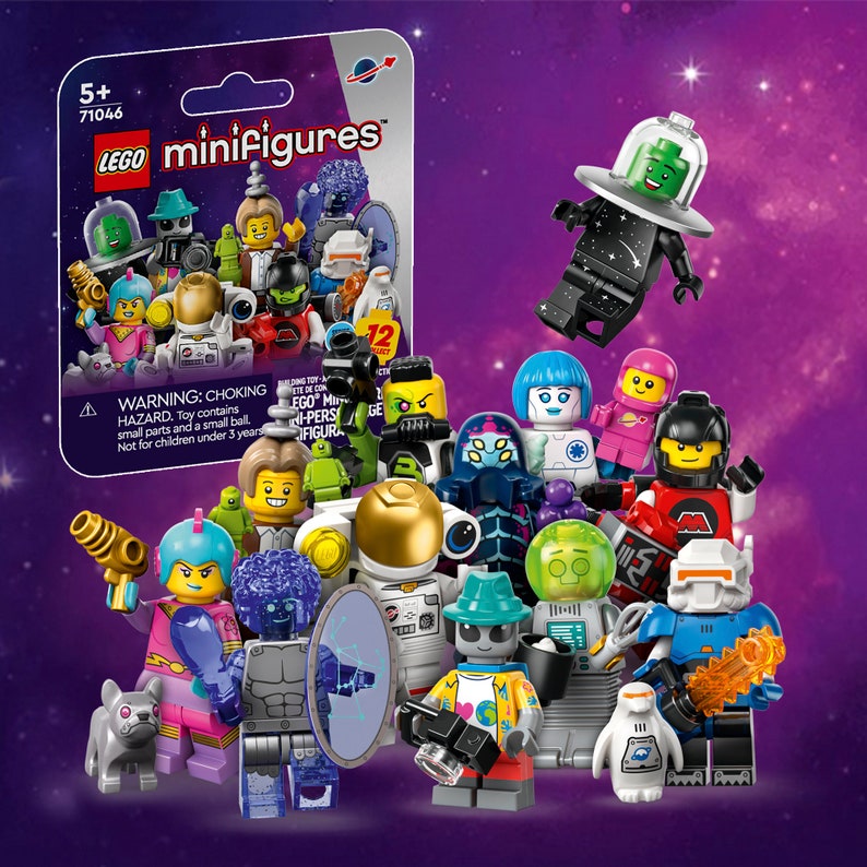 LEGO Minifigures 71046 Series 26 SPACE Themed Collectible Minifig Complete Set of 12 Figures ...