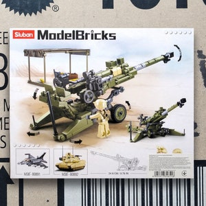 Sluban Military WW2 M777 Howitzer Building Blocks Set, US Marine ...