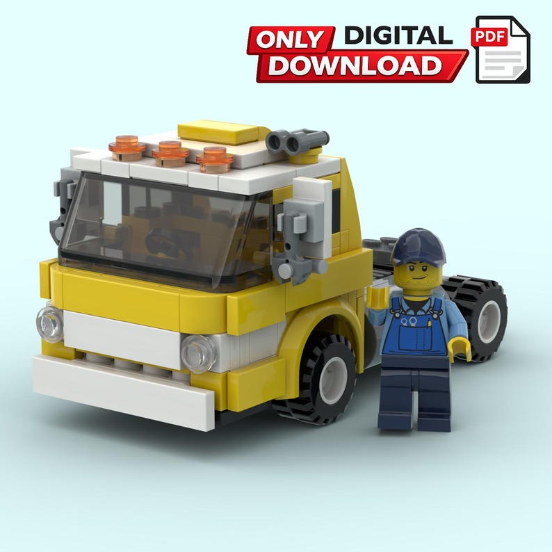 Custom Lego MOC American-style Semi Truck Digital Instruction PDF File ...