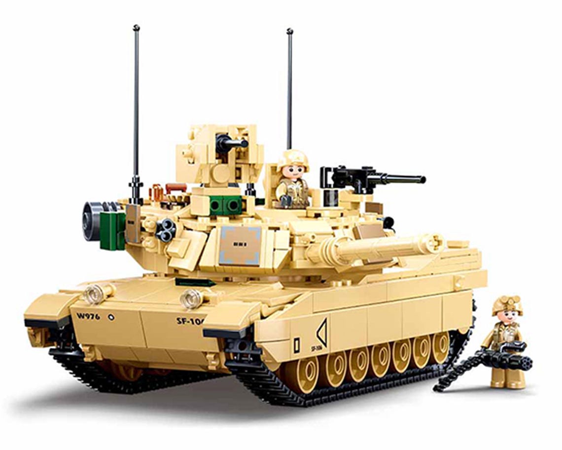 Sluban M1A2 SEP V2 Abrams Tank Building Blocks Set, Model Bricks WW2 US ...