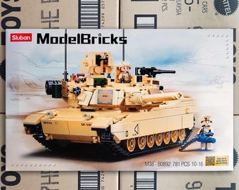 Sluban M1A2 SEP V2 Abrams Tank Building Blocks Set, Model Bricks WW2 US ...