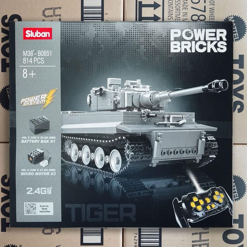 Sluban Tiger I Tank LEGO Compatible Building Blocks | WWII German Heavy ...