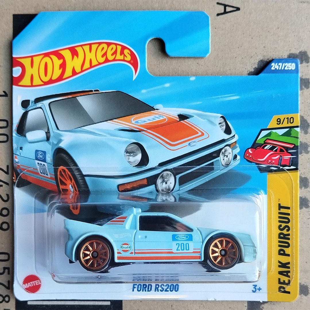 Hot Wheels Ford RS200 Rubber Diecast Maßstab 1/64 Modell ...