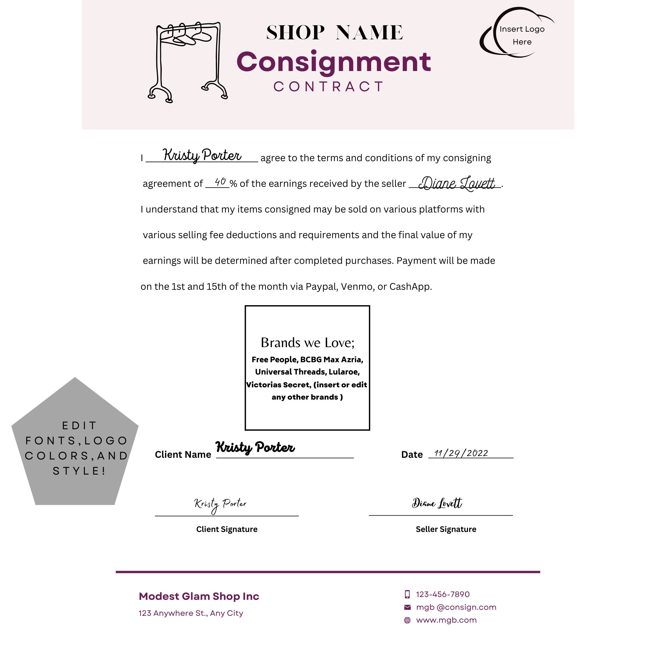 Consignment Agreement Template Free