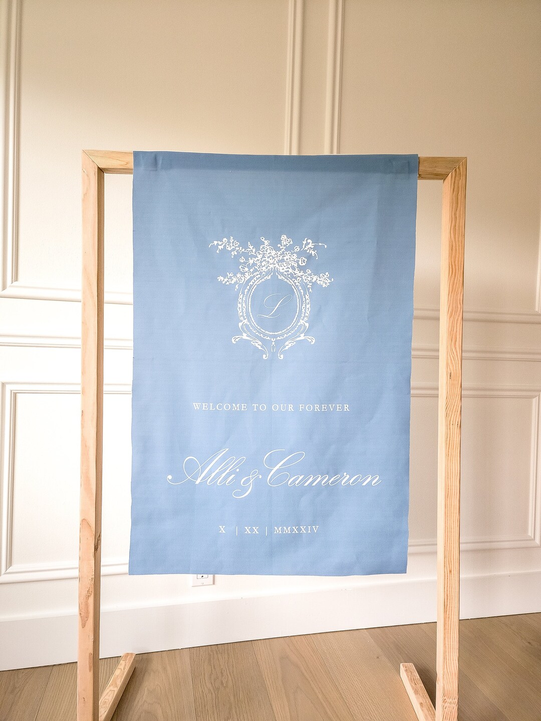 Wedding Fabric Welcome Sign Modern Wedding Welcome Sign - Etsy