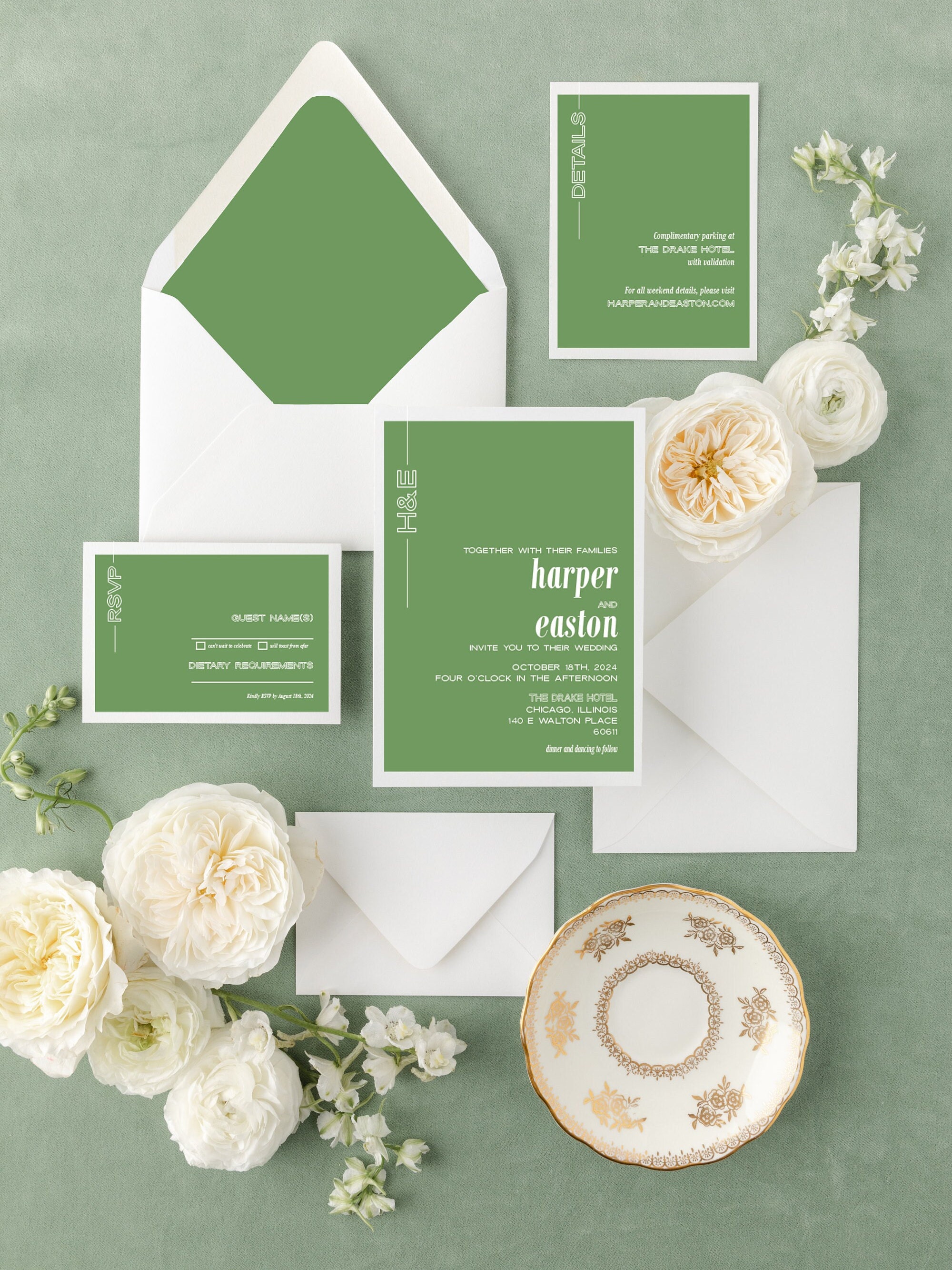 Modern Wedding Invitation Modern Wedding Invite Elegant - Etsy