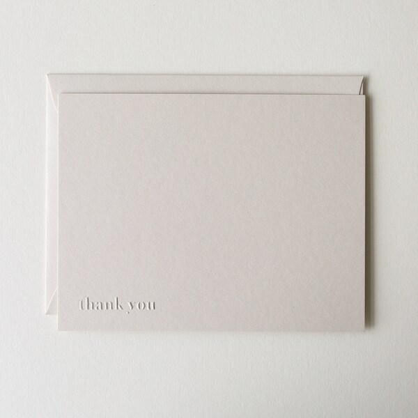 Embossed Wedding Thank You Cards - Etsy