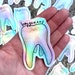 Boygenius Tooth Holographic Rainbow Sticker | Waterproof Vinyl - Etsy