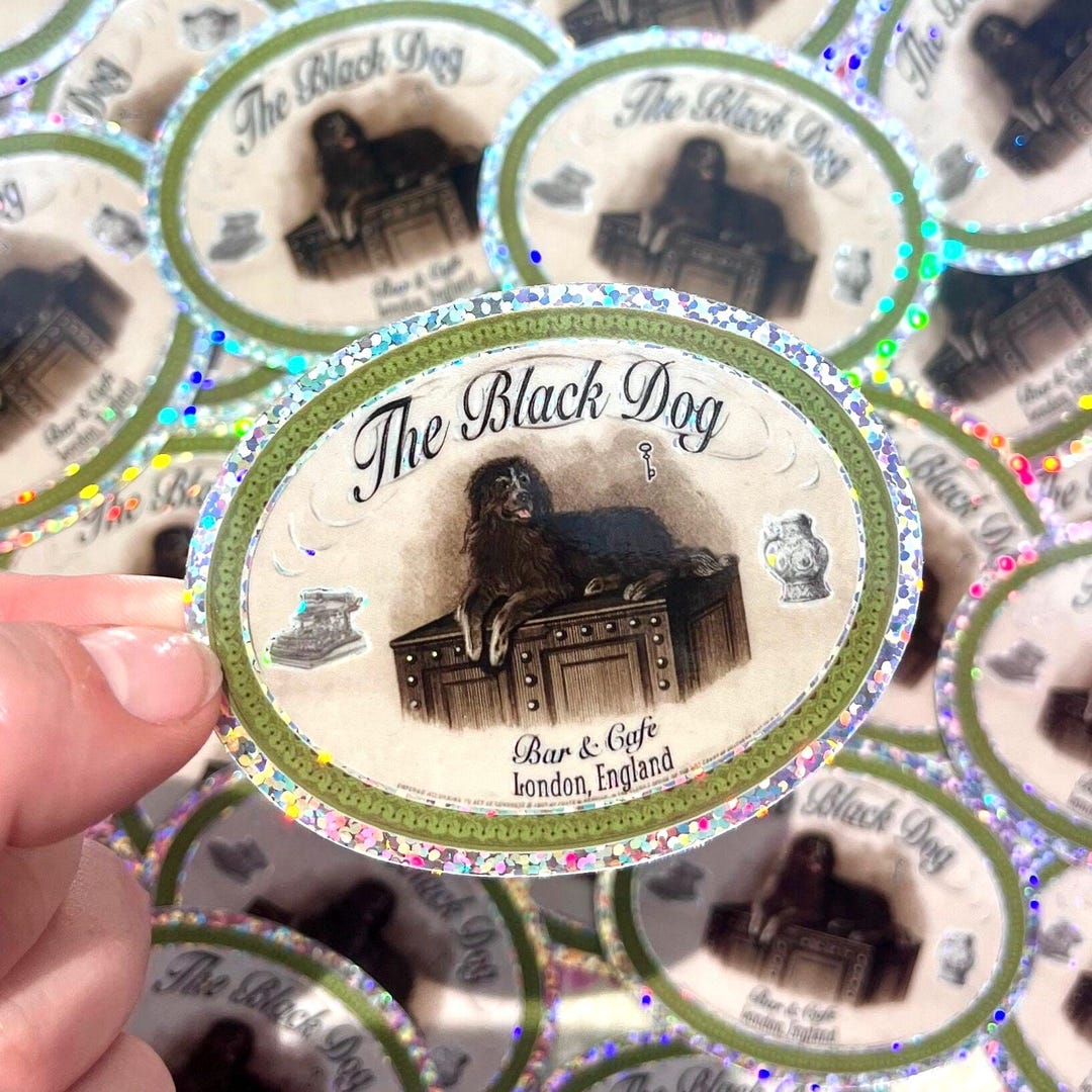 Taylor Swift the Black Dog Vintage Holographic Sparkle Sticker - Etsy